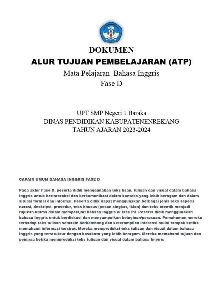 2B. Contoh Format-Pengembangan ATP | PDF