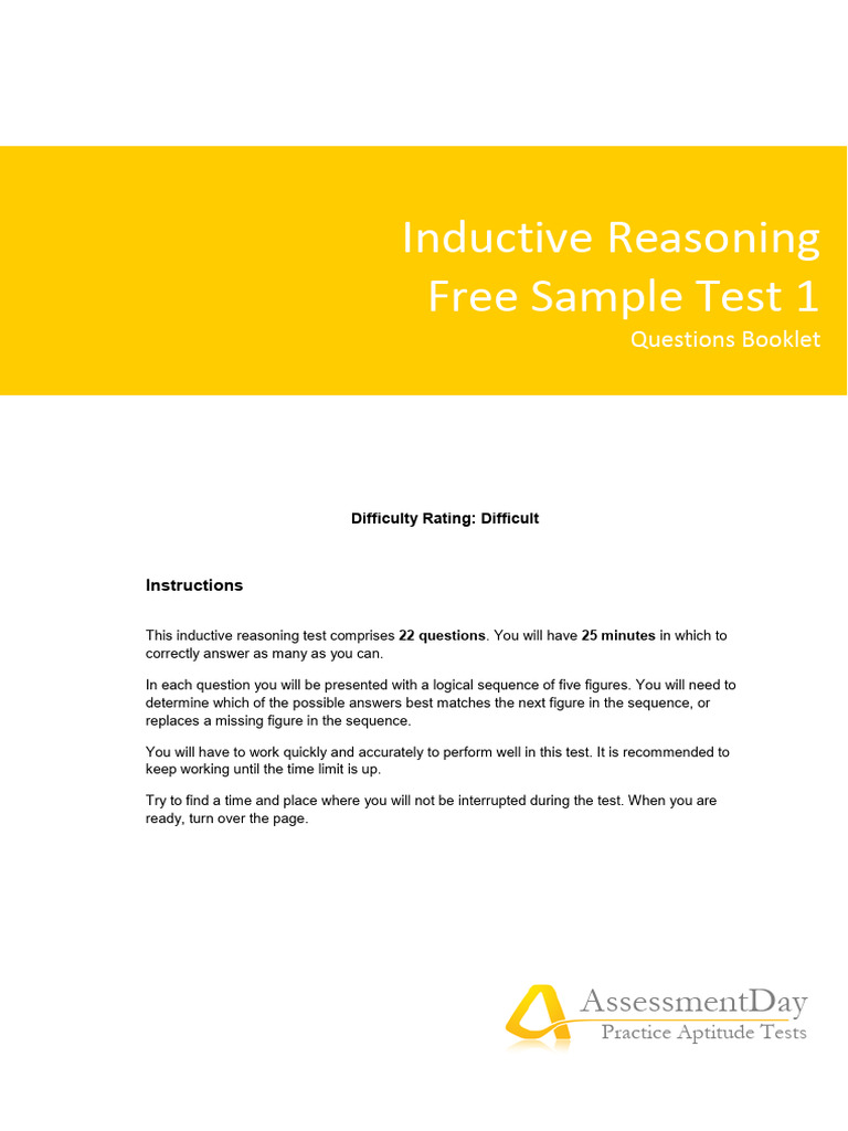 Inductive Reasoning Test1 | PDF | Career & Growth