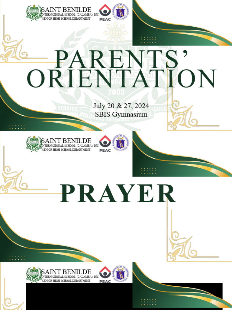Parents' Orientation at SBIS Calamba | PDF | Teaching | Pedagogy