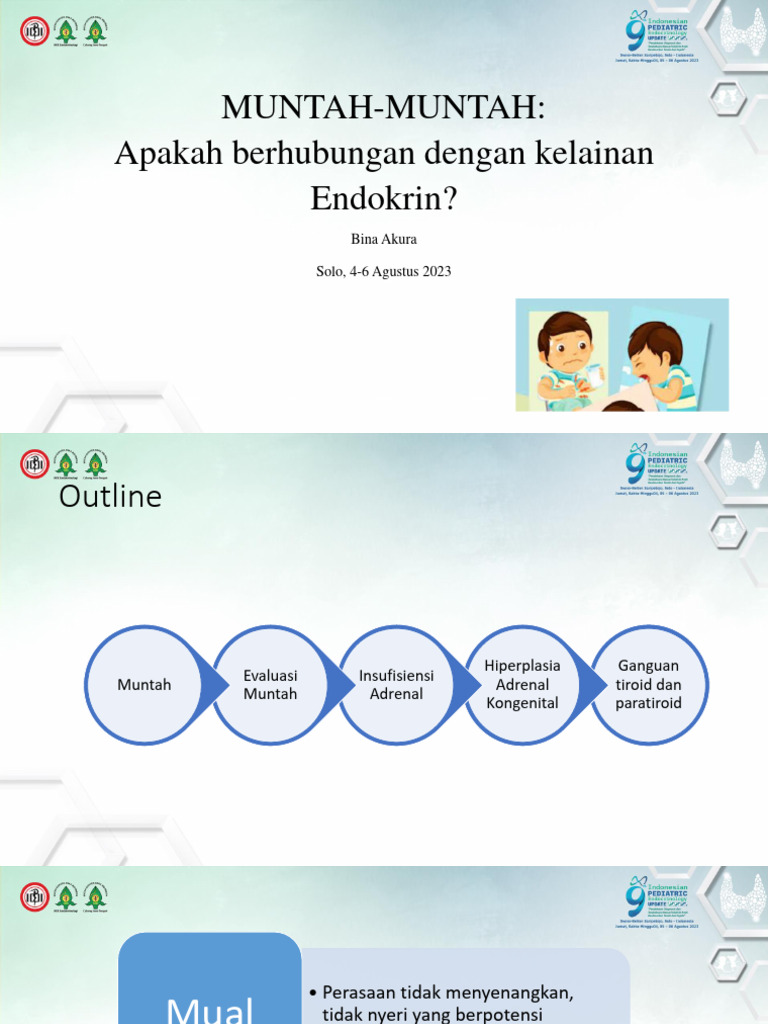 Dr. Dr. Bina Akura, Sp.a (K) - Muntah-Muntah Apakah Berhubungan Dengan Kelainan Endokrin | PDF