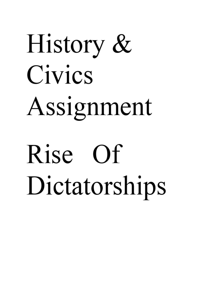 History & Civics Assignment - 2 | PDF | Fascism | Nazi Germany