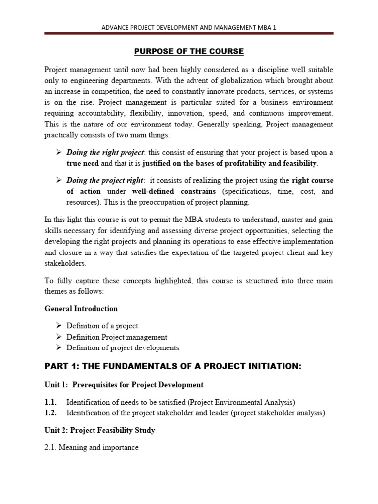 Advanced Project Develop Part 1 Yibs | PDF | Feasibility Study ...