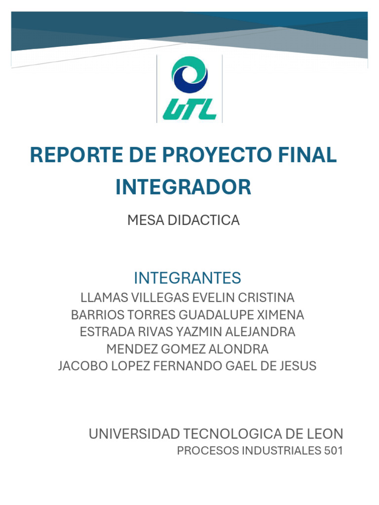 Reporte proyecto integrador final | PDF | Diseño | Soldadura