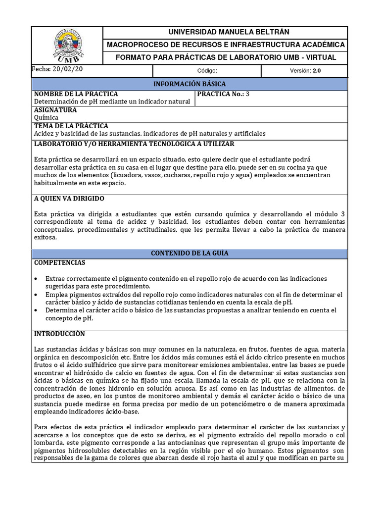 Guia - 4 - Determinacion - de - PH - Mediante - Un - Indicador ...
