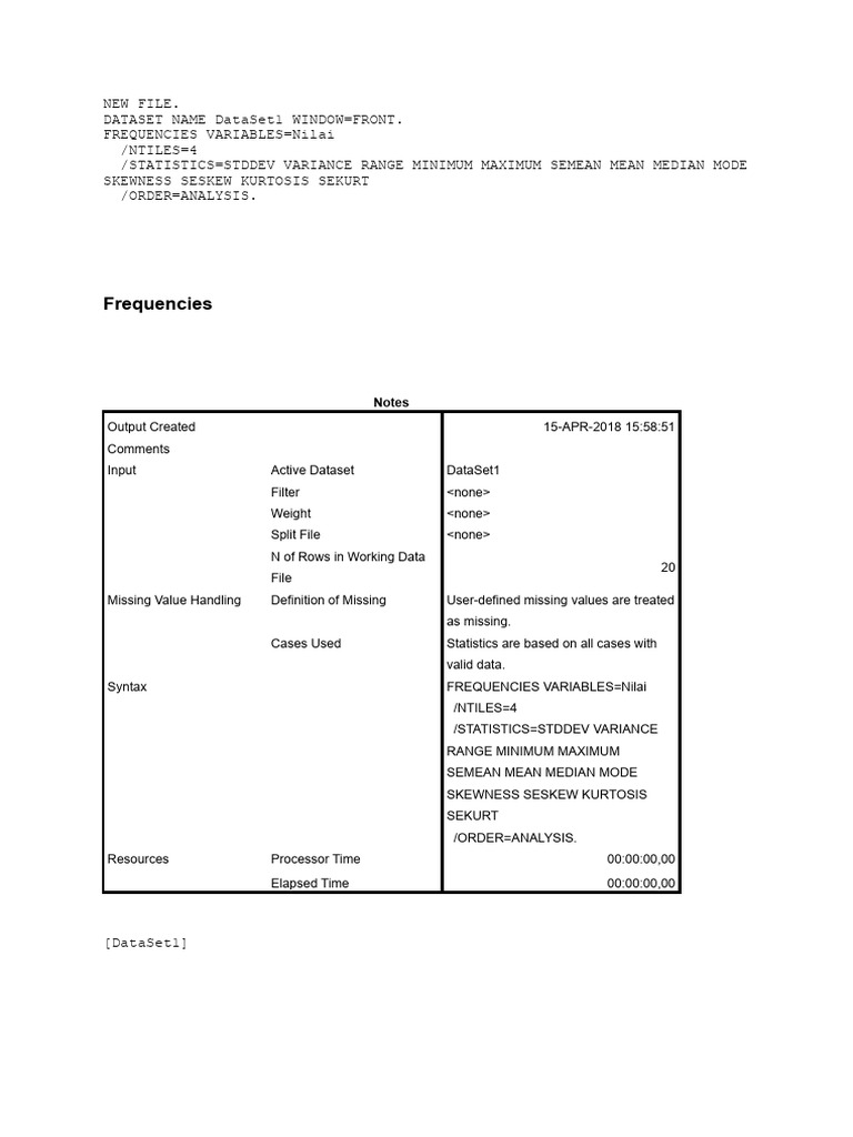 Analisis Output Case2 | PDF | Skewness | Standard Deviation