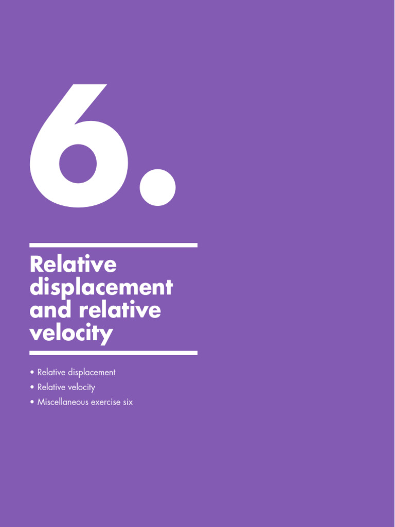 Relative Displacement and Velocity Explained | PDF | Euclidean Geometry ...