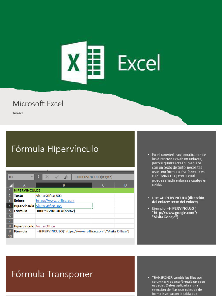 Excel 03 | PDF | Microsoft Excel | Hipervínculo