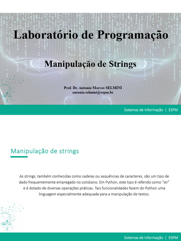 05-Manipulação de Texto | PDF | Python (linguagem de programação ...