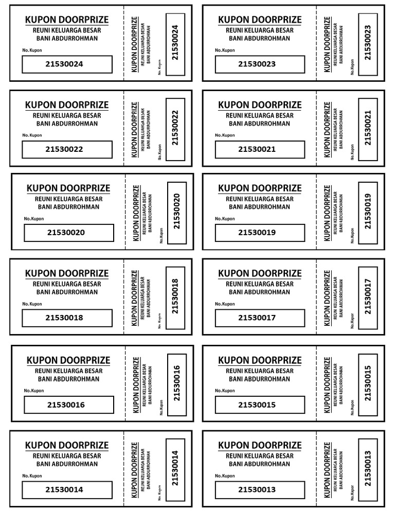 Kupon Reuni New | PDF