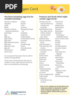 NAC Food Allergen Menu Matrix SAMPLE May 2024 | PDF | Food Allergy ...