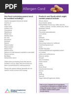 NAC Food Allergen Menu Matrix SAMPLE May 2024 | PDF | Food Allergy ...