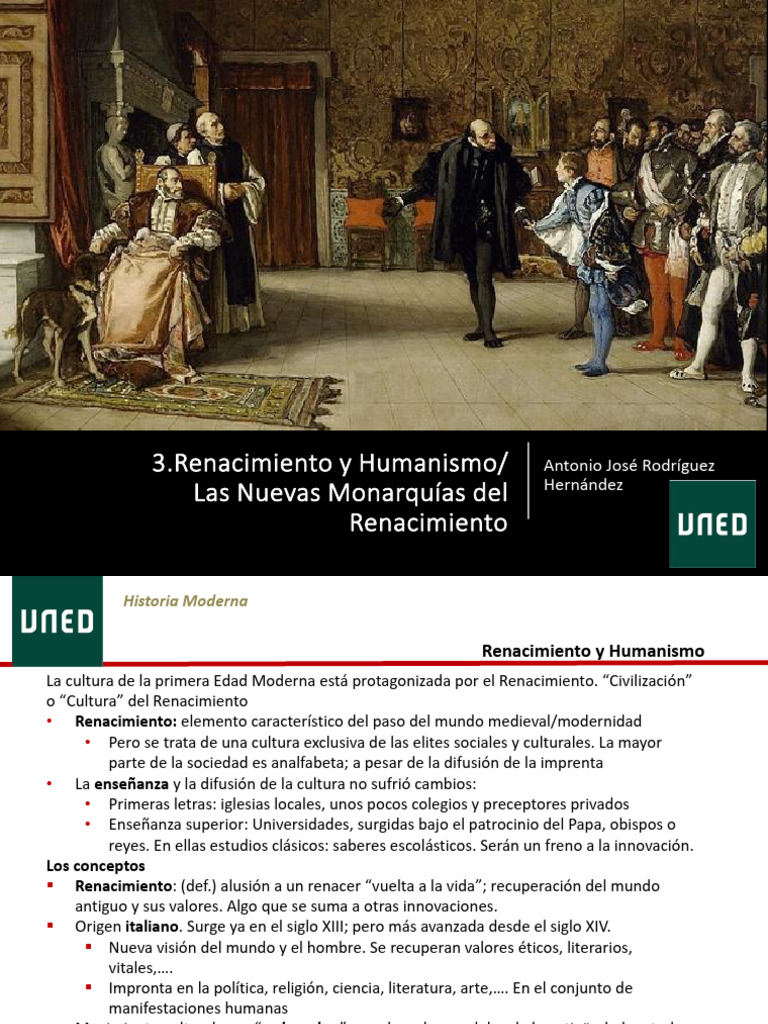 3-Humanismo Nuevas Monarquias | PDF | Renacimiento | Período moderno ...