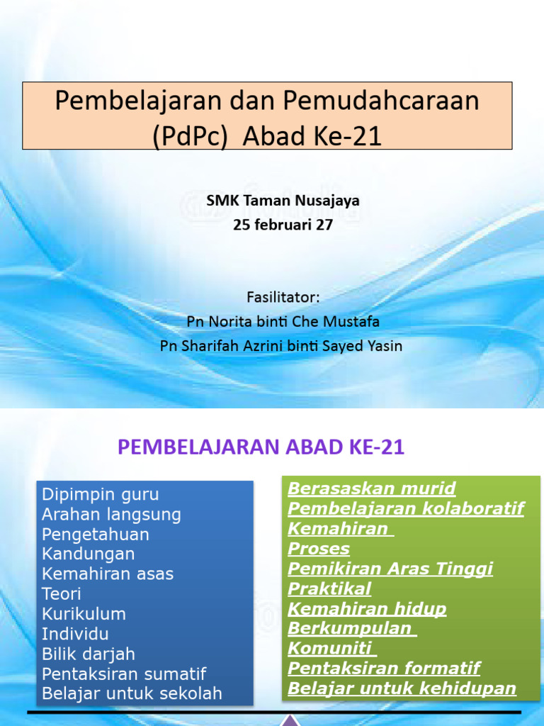 PDPC Abad Ke-21 | PDF | Pengembangan Diri