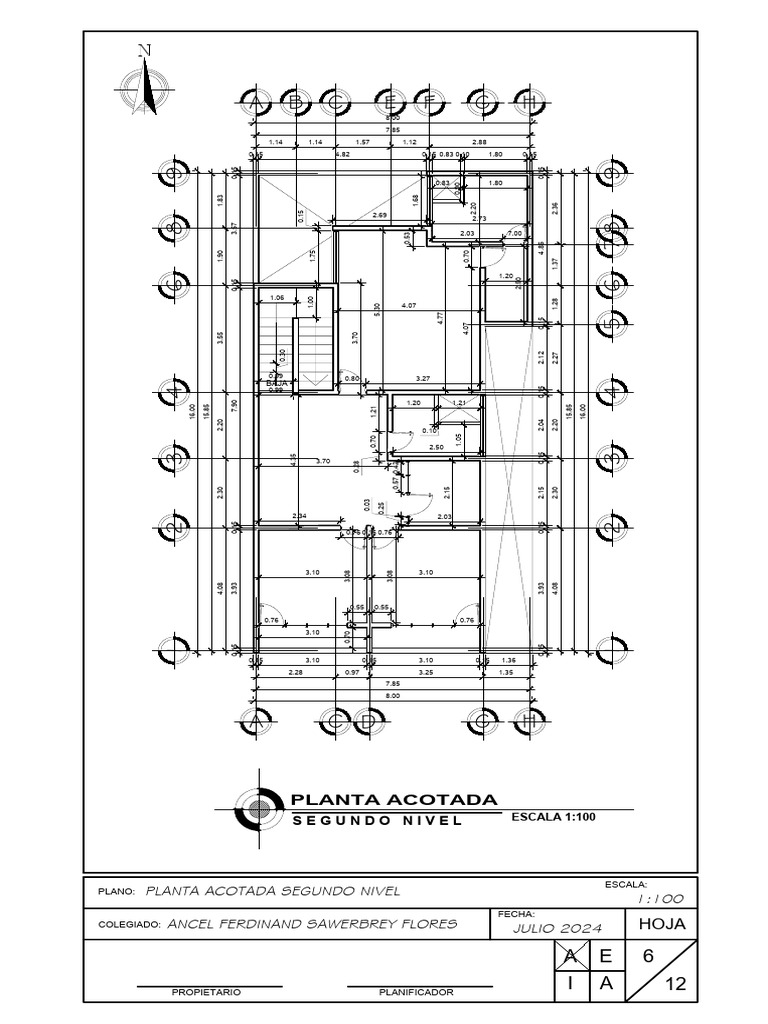 Arq-6 Plano Acotado Segunda Planta | PDF