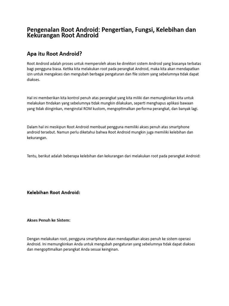 Pengenalan Root Android - Pengertian, Fungsi, Kelebihan dan Kekurangan ... Pengenalan Root Android - Pengertian, Fungsi, Kelebihan dan Kekurangan ...