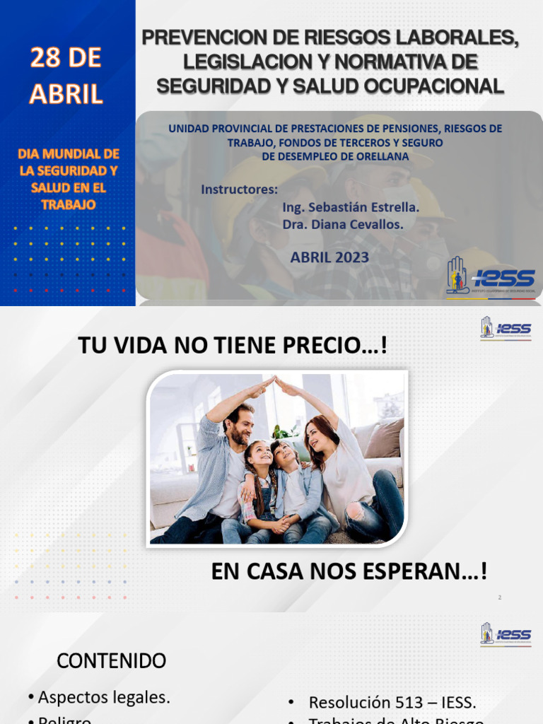 Prevencion Riesgos Iess 2023 | PDF | Riesgo | Radiación