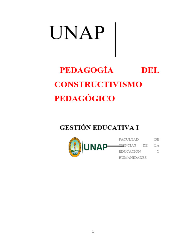 Pedagogía Del Constructivismo Pedagógico | PDF | Constructivismo (filosofía de la educación ...
