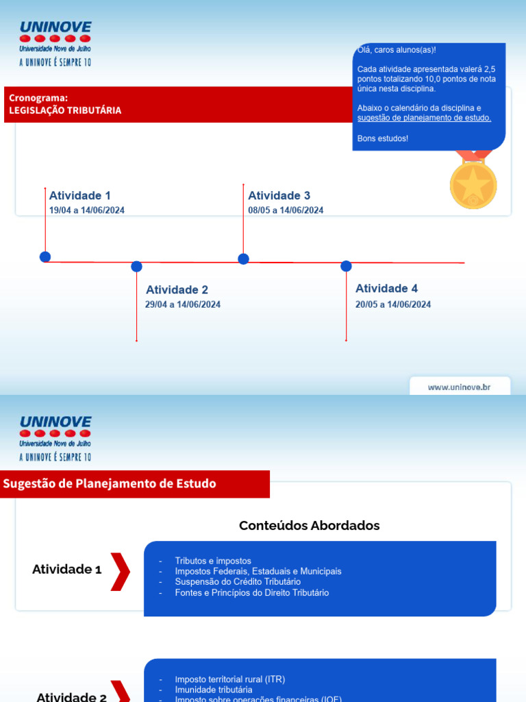 Cronograma Legisla o Tribut Ria | PDF | Contabilidade | Impostos