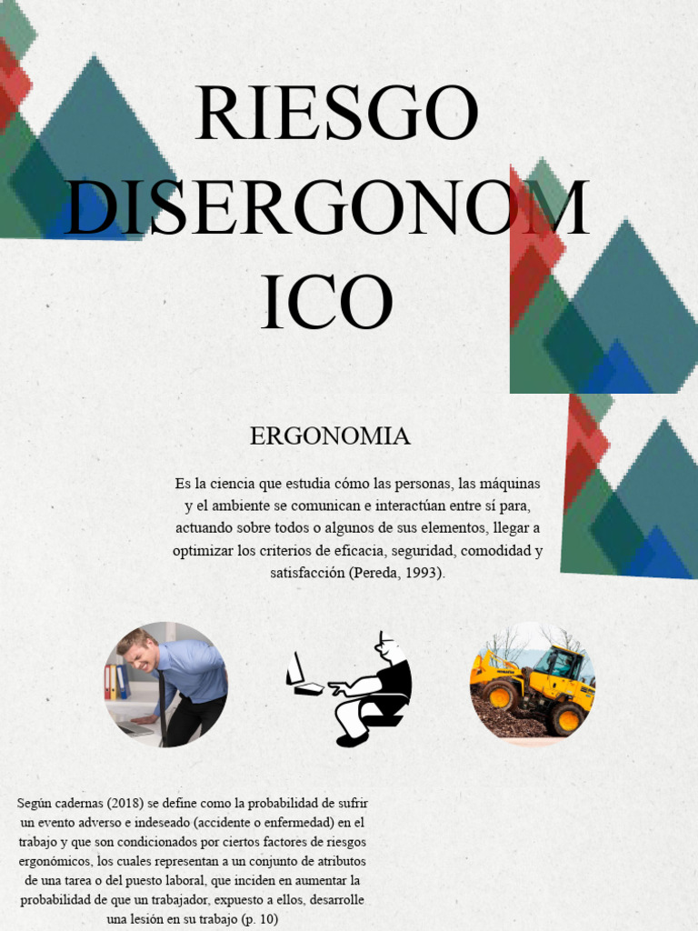Riesgo Disergonomico | PDF | Factores humanos y ergonomía | Ciencias del comportamiento