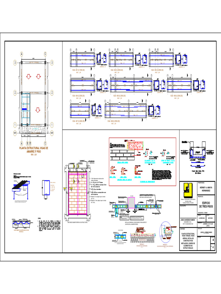 Estructurales Herney Amaya - Vigas de Amarre | PDF | Albañilería | Construyendo tecnología