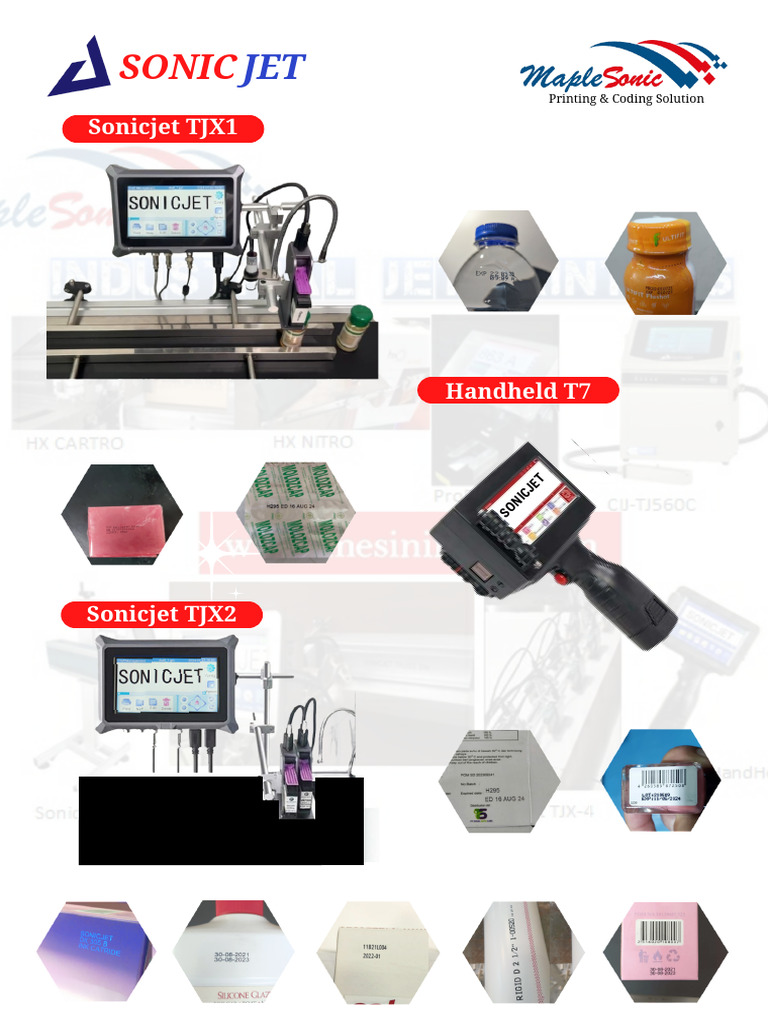 Catalog Mesin TIJ Sonicjet | PDF | Barcode | Computing