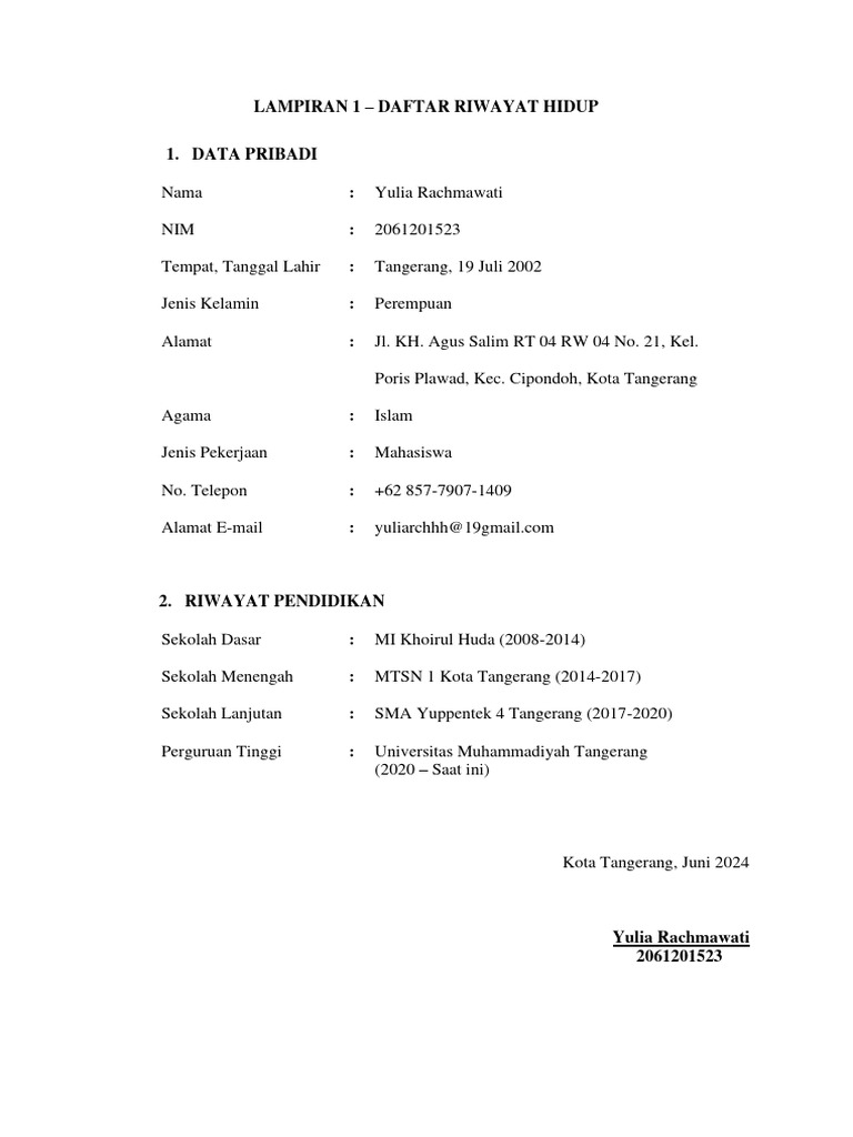 LAMPIRAN-LAMPIRAN - Yulia | PDF