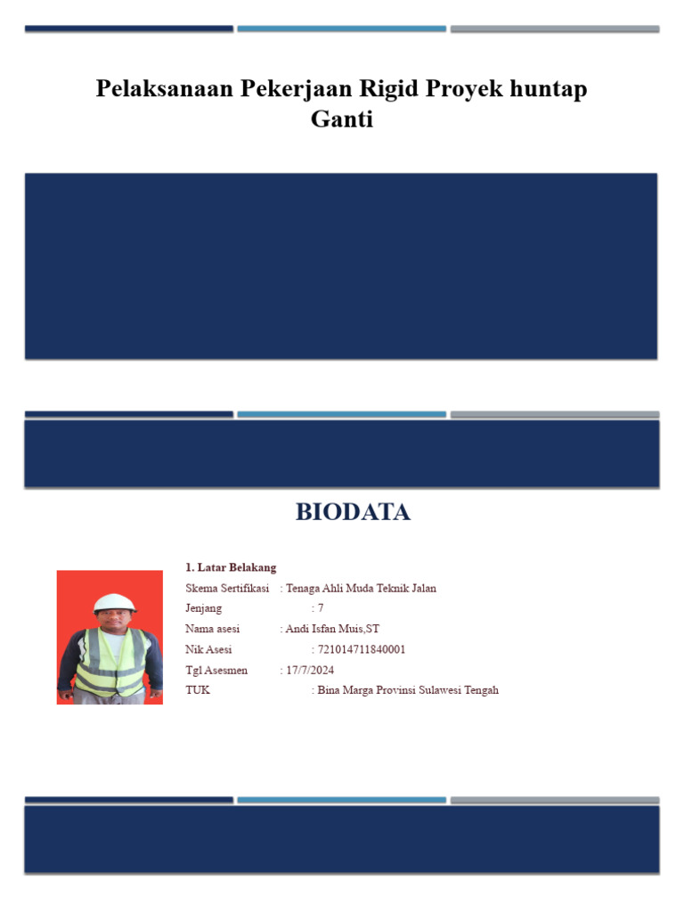 Tenaga Ahli Muda Teknik Jalan Andi Isfan Muis | PDF