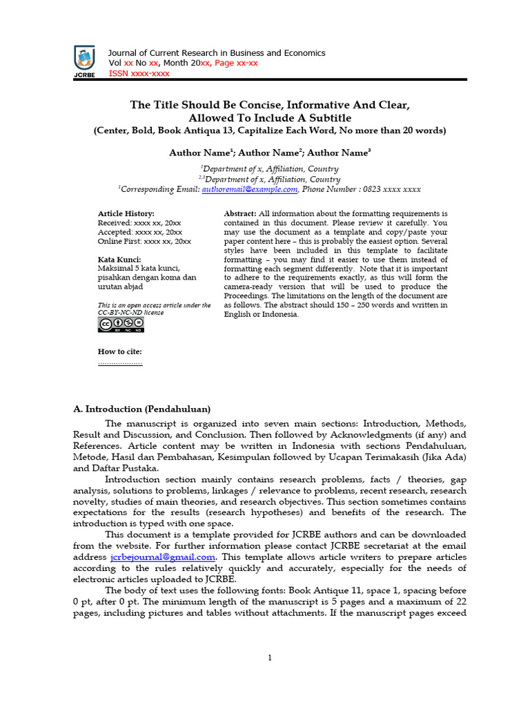 template | PDF | Qualitative Research | Apa Style
