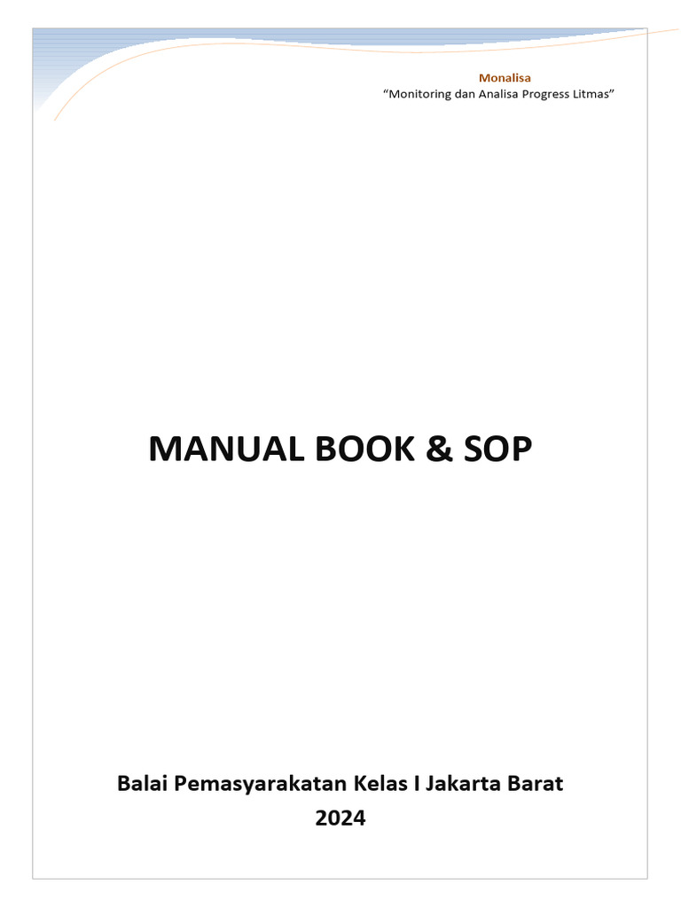 Manual Book Dan SOP MONALISA | PDF