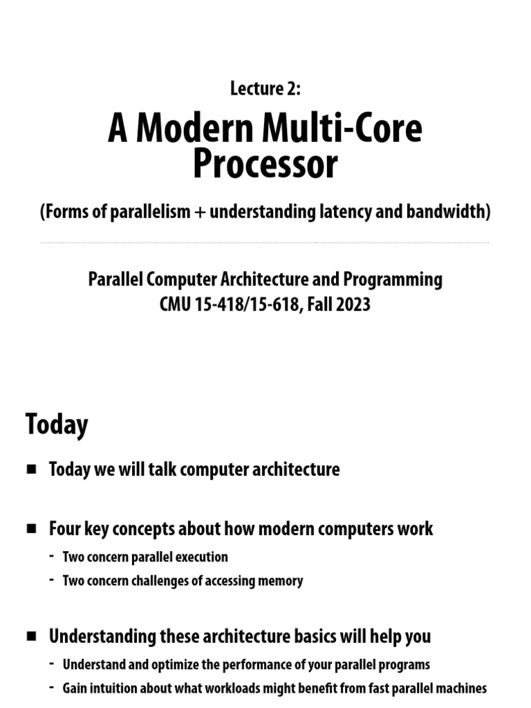 02_basicarch | PDF | Parallel Computing | Cpu Cache