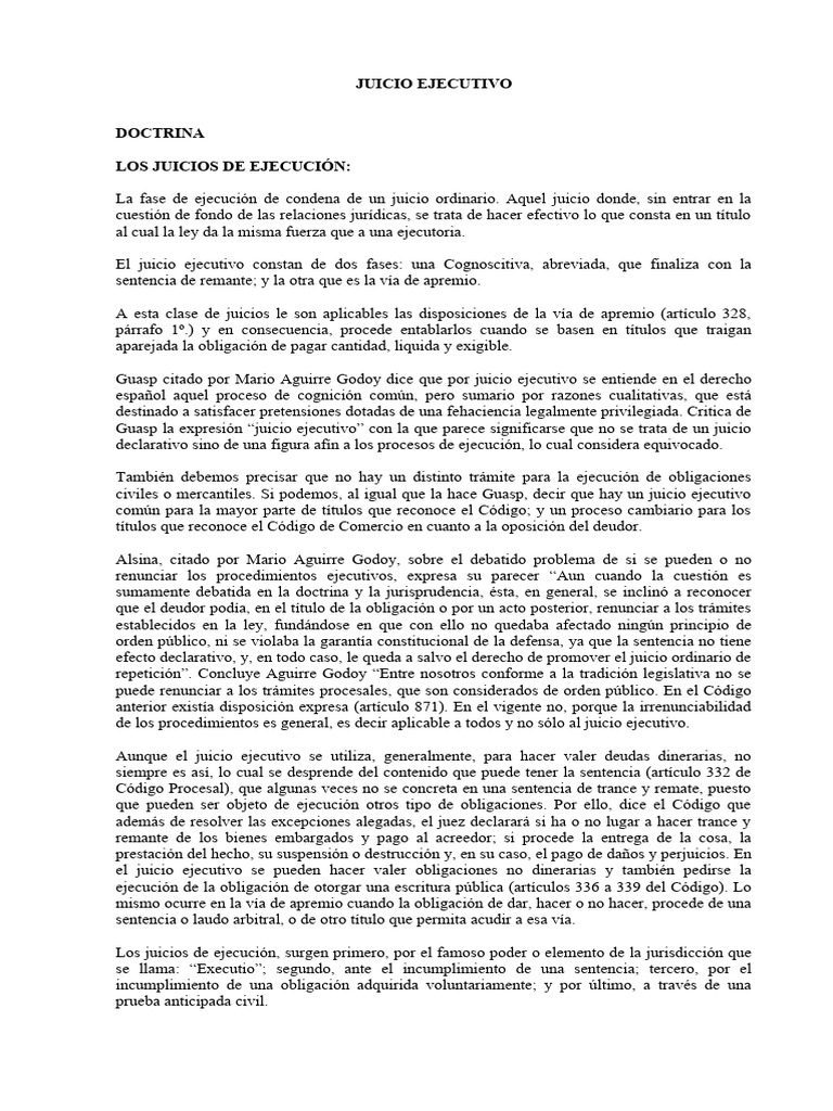 El Juicio Ejecutivo DPCM | PDF | Sentencia (ley) | Ley procesal