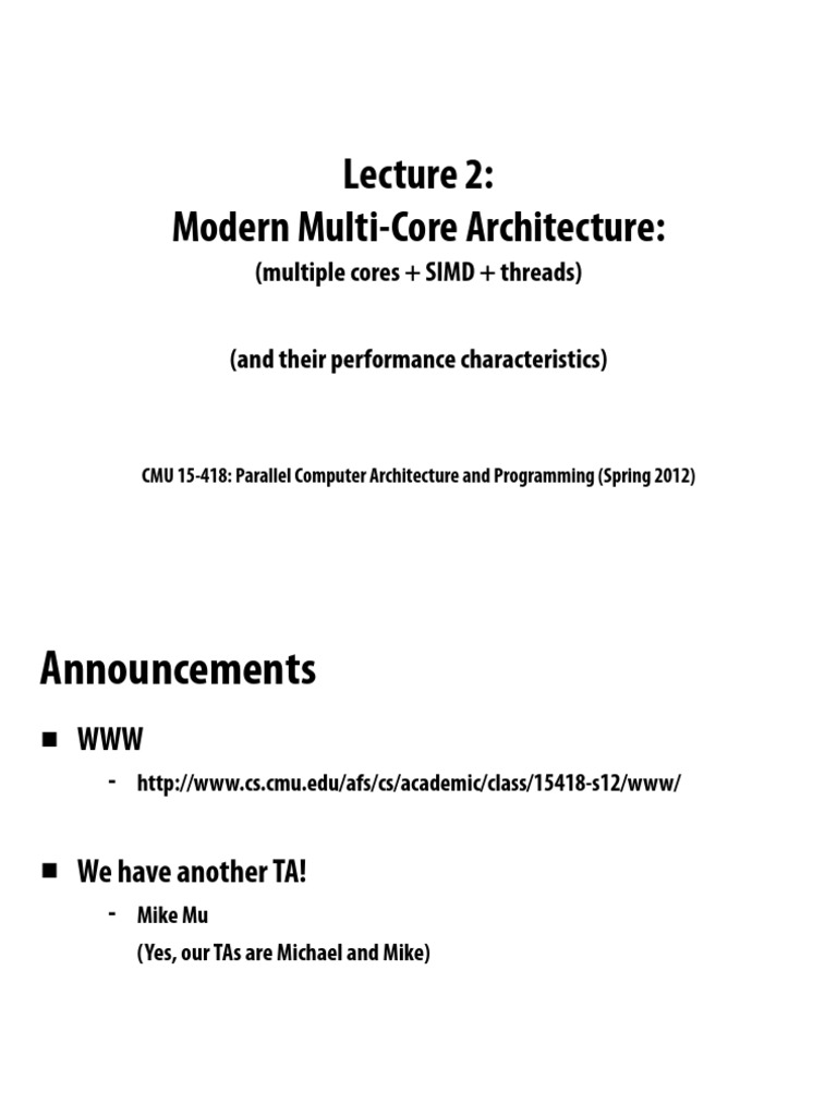 02 Multicore | PDF | Multi Core Processor | Parallel Computing
