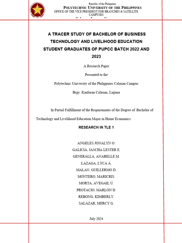 Tracer Study of BTLED Graduates 2022-2023 | PDF | Learning Theory ...