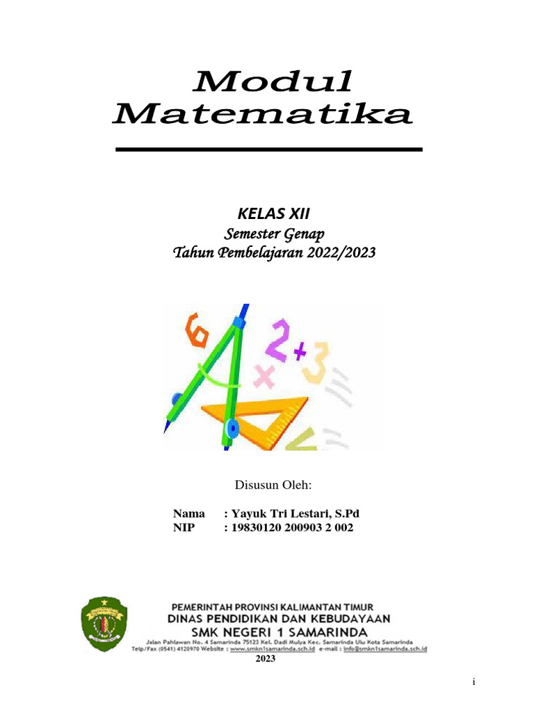 Modul Matematika XII 2023 | PDF Modul Matematika XII 2023 | PDF