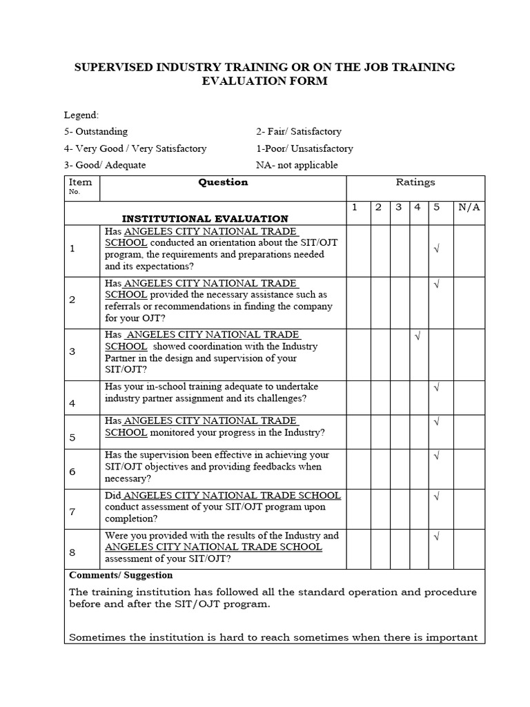 Swbl-Evaluation Forms-Td N Ii-Jb. Ramos | PDF | Learning | Evaluation