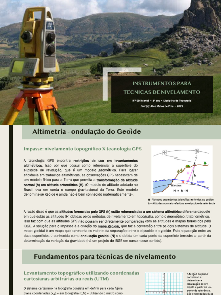 Módulo II - Instrumentos para Nivelamento | PDF | Tecnologia geográfica | Geofísica