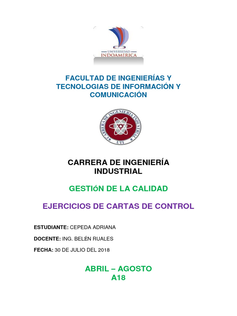 Ejercicios Cartas de Control | PDF | Estadísticas | Calidad (comercial) Ejercicios Cartas de Control | PDF | Estadísticas | Calidad (comercial)