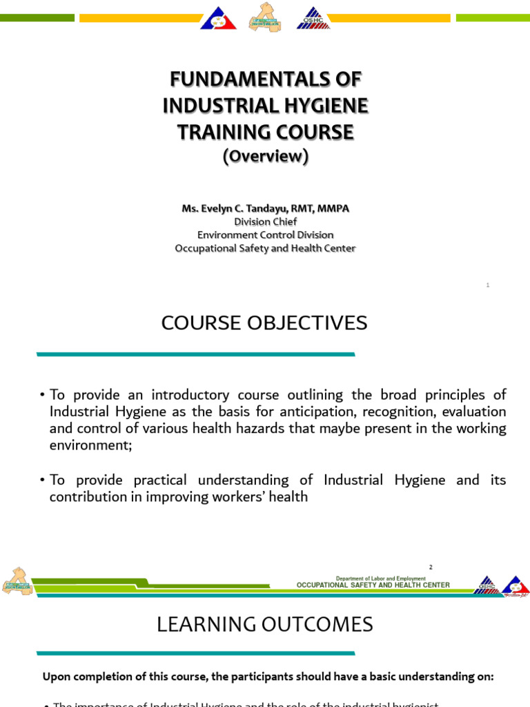 Overview of The Course | PDF | Occupational Hygiene | Occupational ...