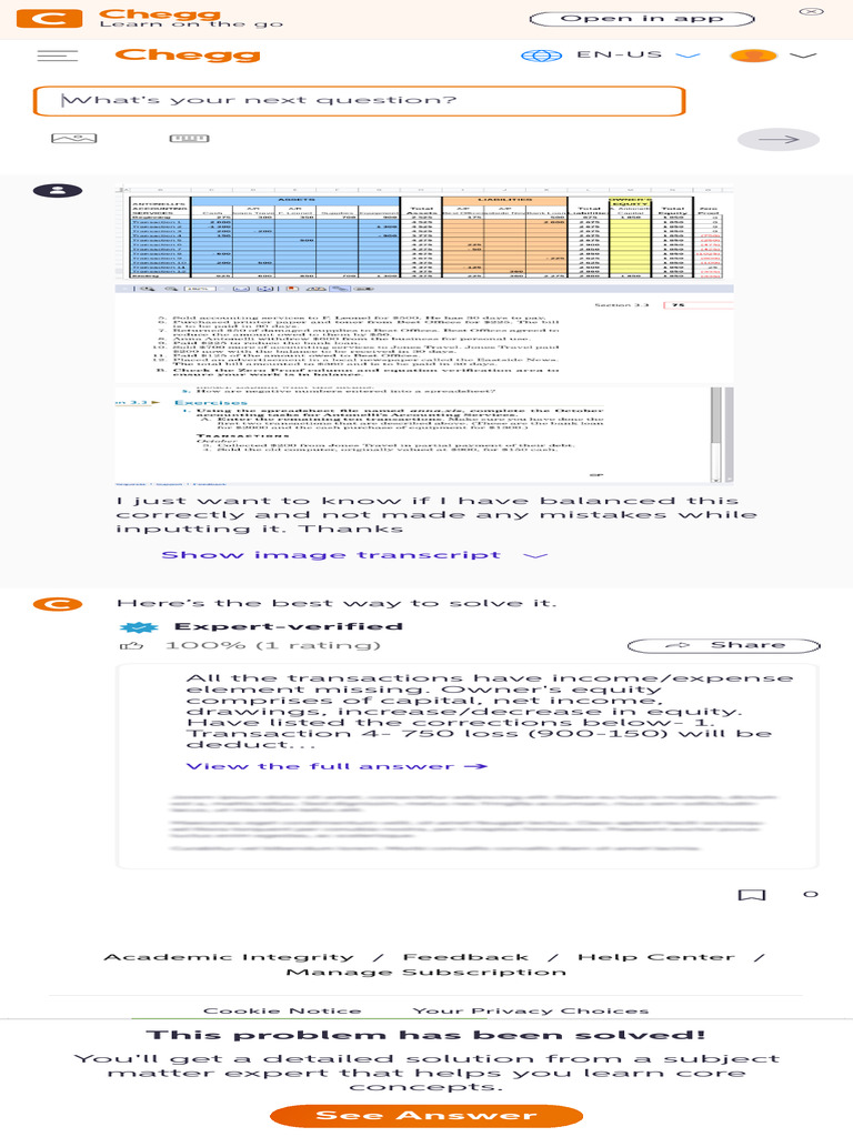 I Just Want To Know If I Have Balanced This Correc... | PDF