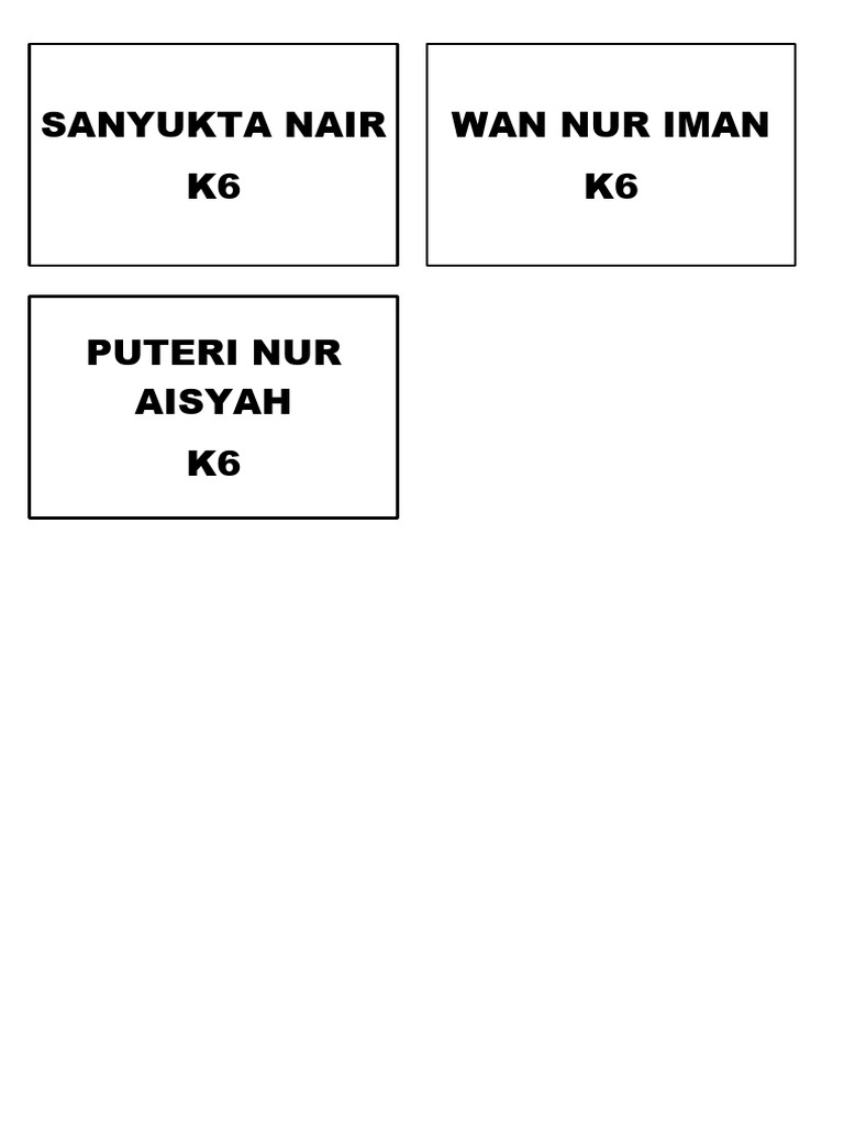 Nametag Kump 6 | PDF