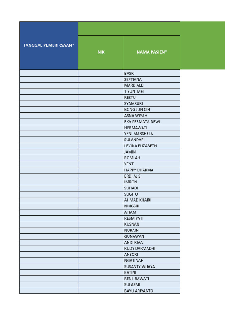 Form-Offline-Puskesmas Pasar Ambon 2023 | PDF