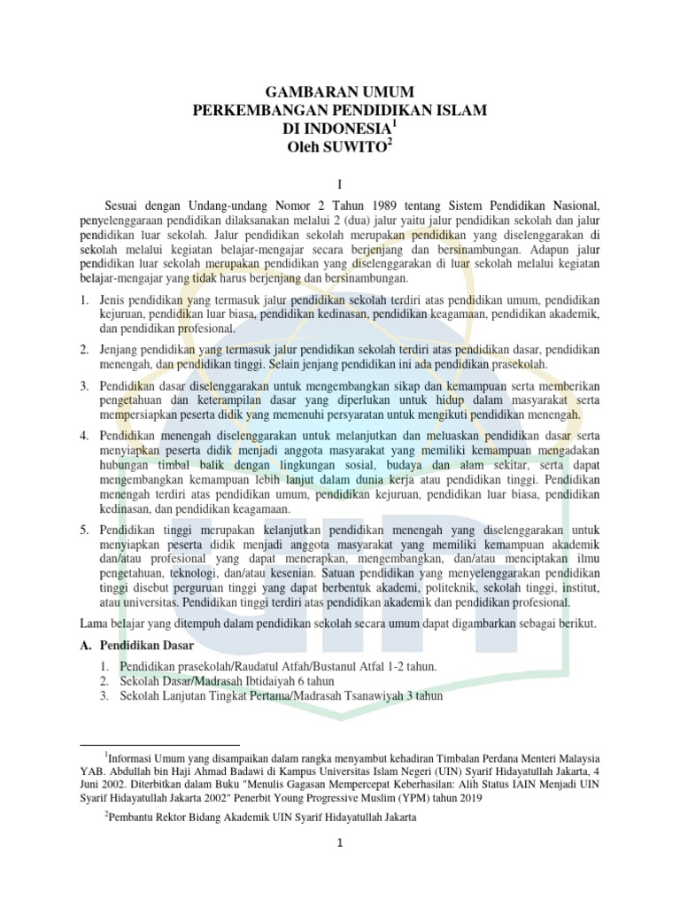 Perkembangan Pend Islam Di Indonesia | PDF | Kesehatan Holistik
