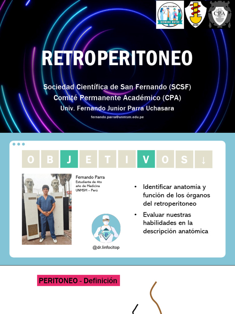 Retroperitoneo @DR - Linfocitop | PDF | Riñón | Abdomen