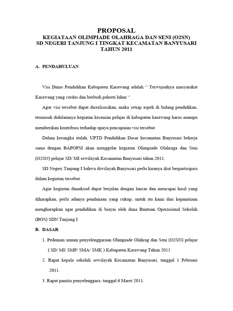 Proposal Porseni | PDF