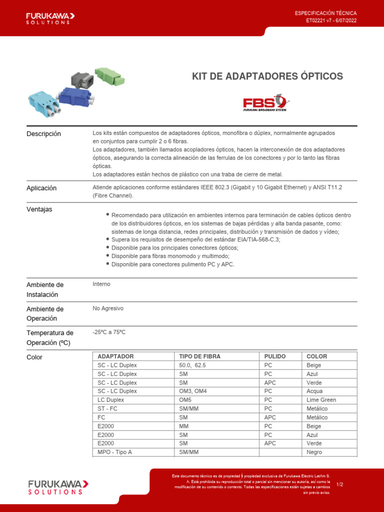 Pyhm-El-Hdd-000-004 Kit-De-Adaptadores-Opticos | PDF | Fibra óptica | Electrónica