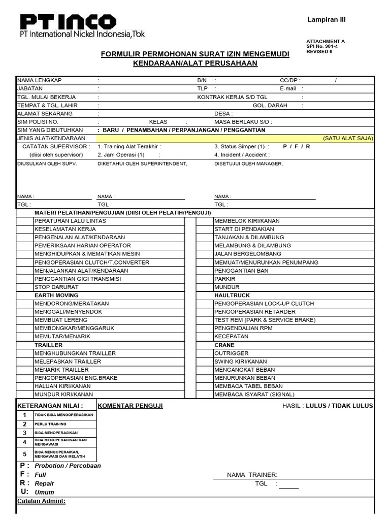 APLIKASI SIMPER FORM Rev 6 | PDF