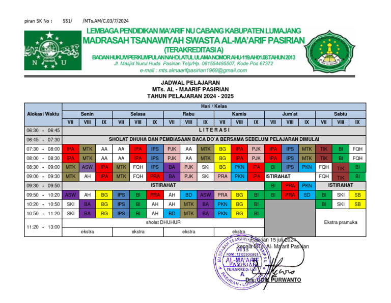 JADWAL | PDF