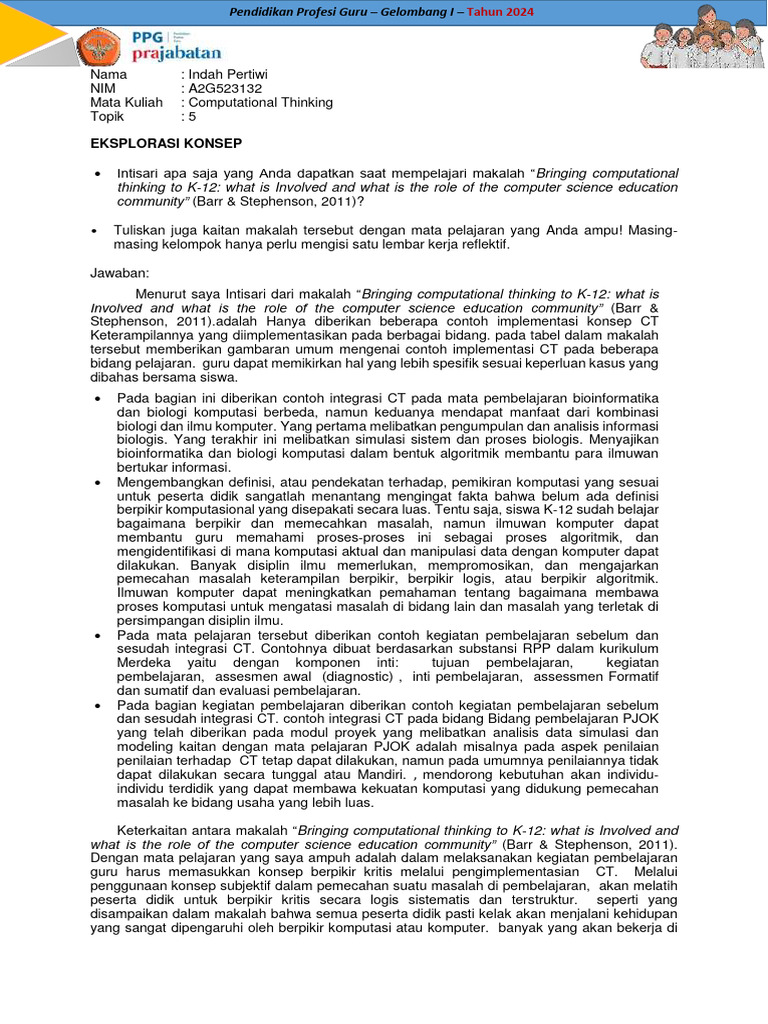 T5.3a Eksplorasi Konsep | PDF | Karier & Perkembangan