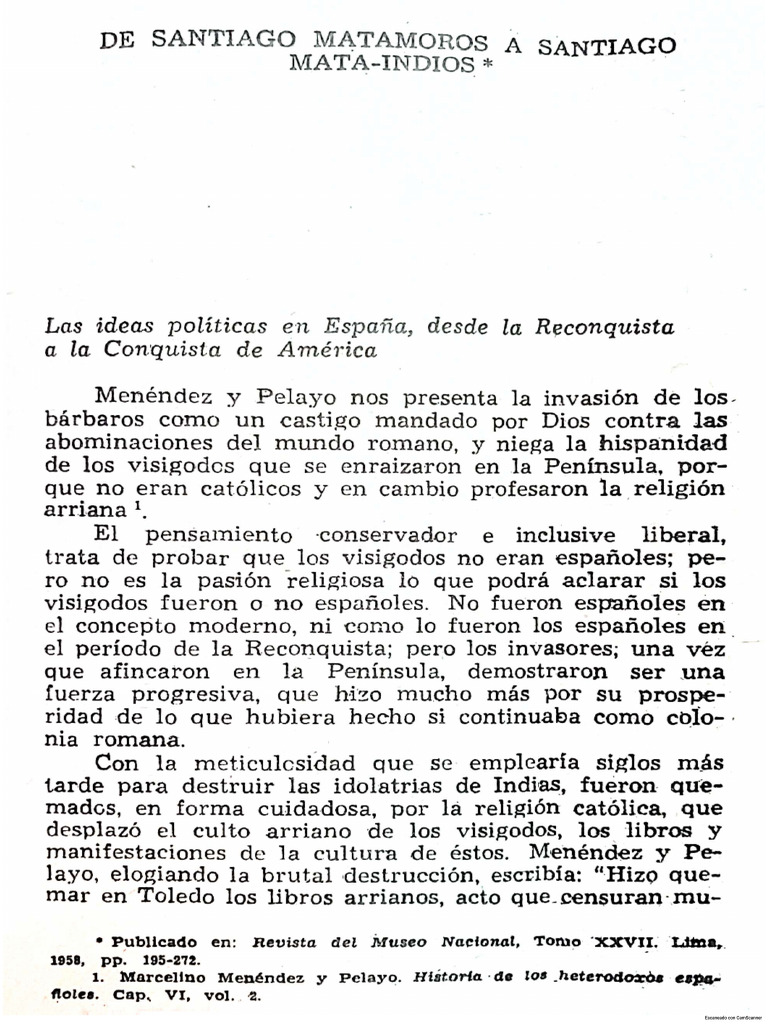 Santiago Matamoros A Santiago Mata Indios | PDF