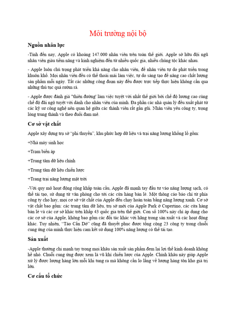 Môi Trư NG N I B | PDF